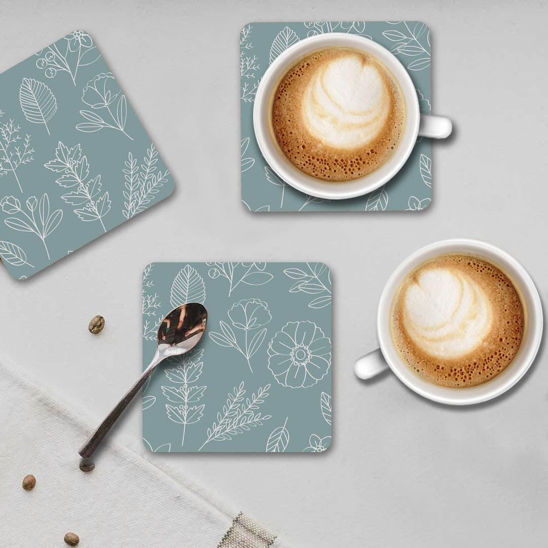 Steel Blue coasters set of 6