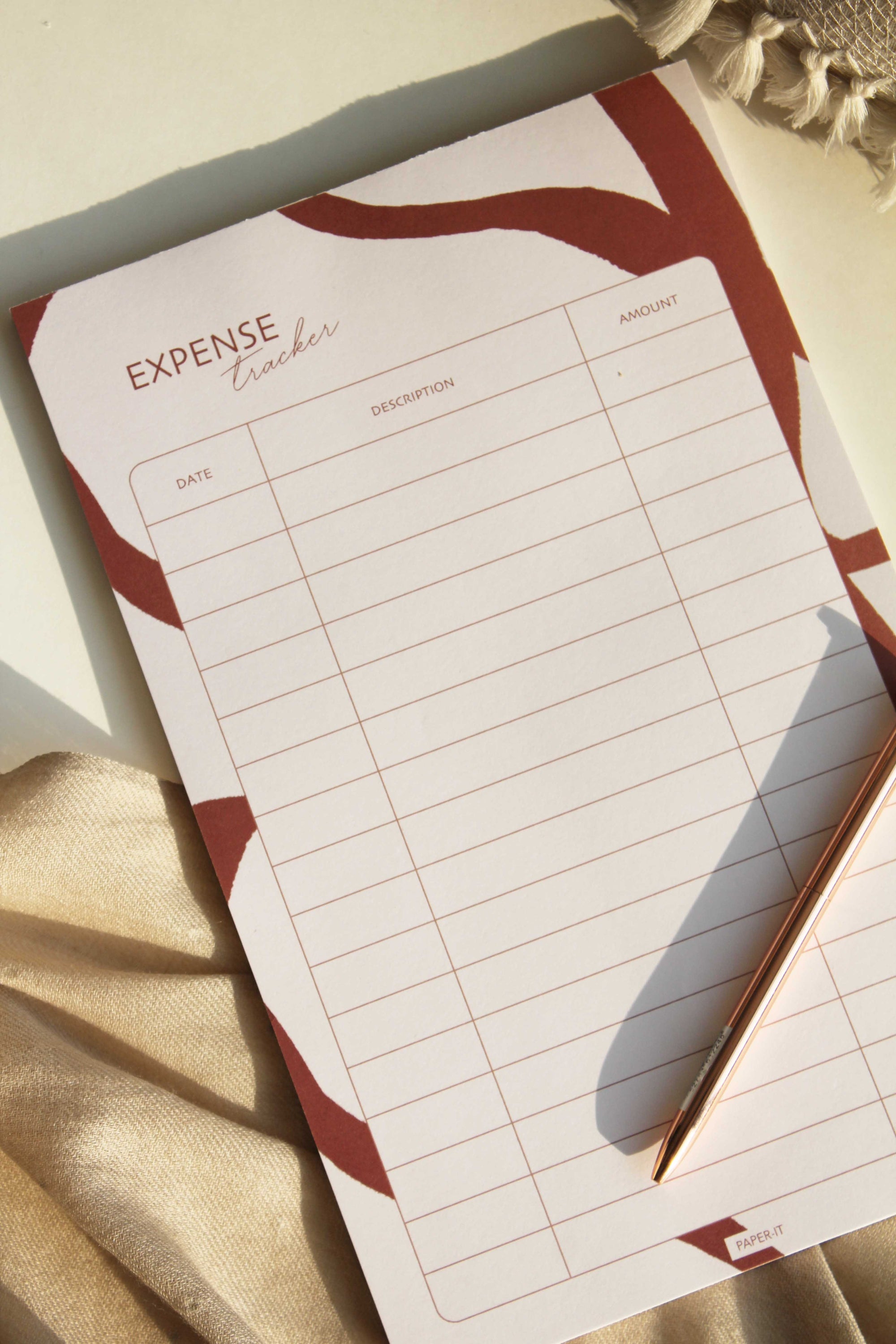 Expense tracker planner